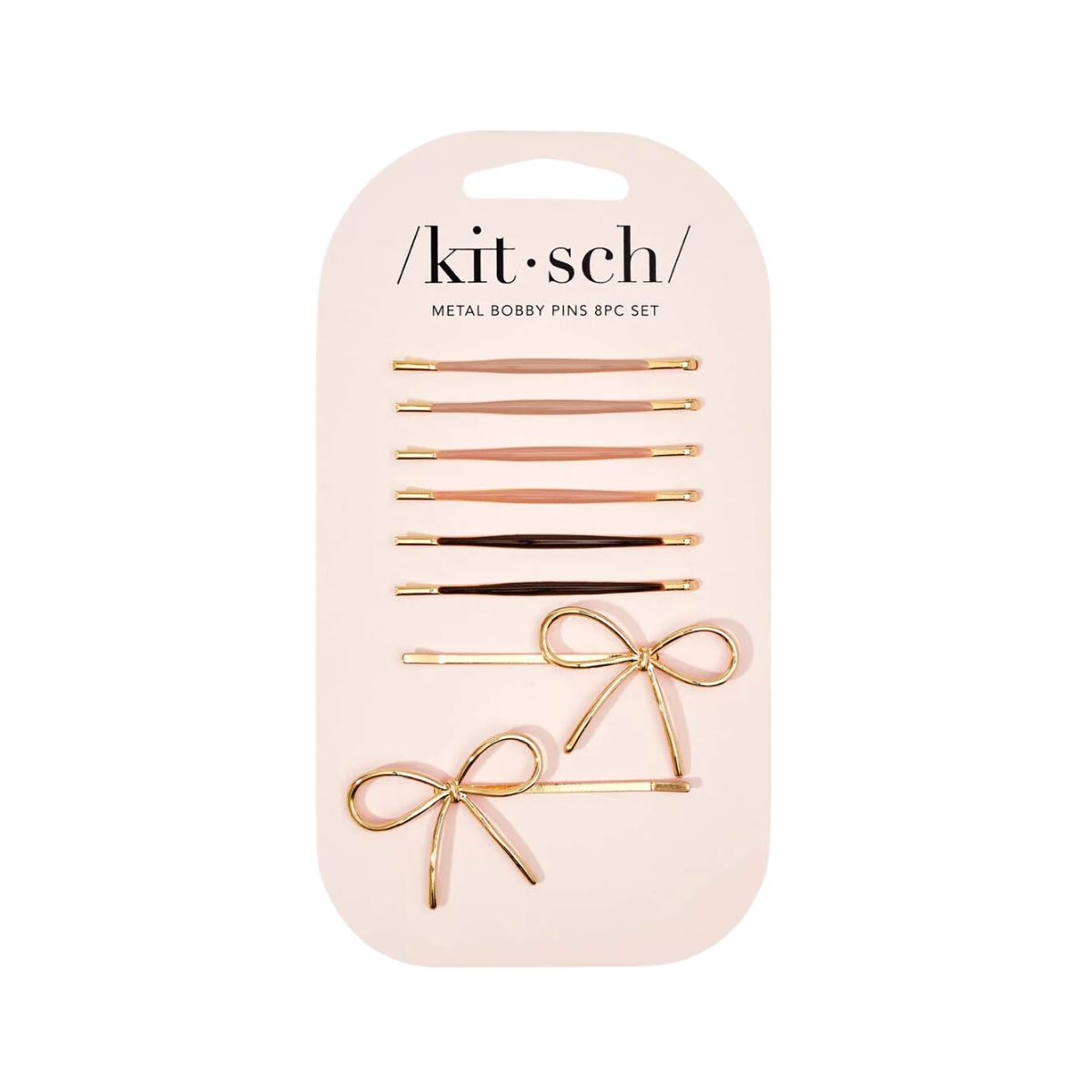 Click here for Kitsch Metal Enamel Puffy & Bow Bobby Pins 8pc Set... prices