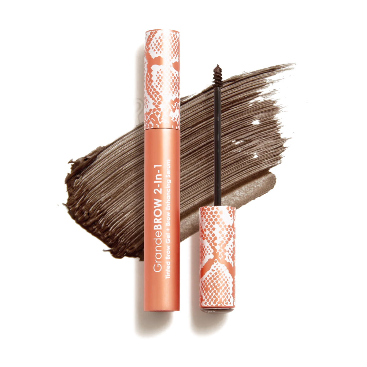 Grande Cosmetics GrandeBROW 2-In-1 Tinted Brow Gel + Brow Enhancing Serum - Dark