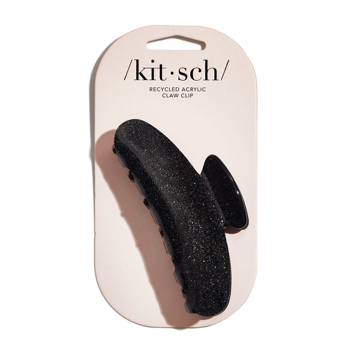 Click here for Kitsch Recycled Plastic Claw Clip - Black Glitter prices