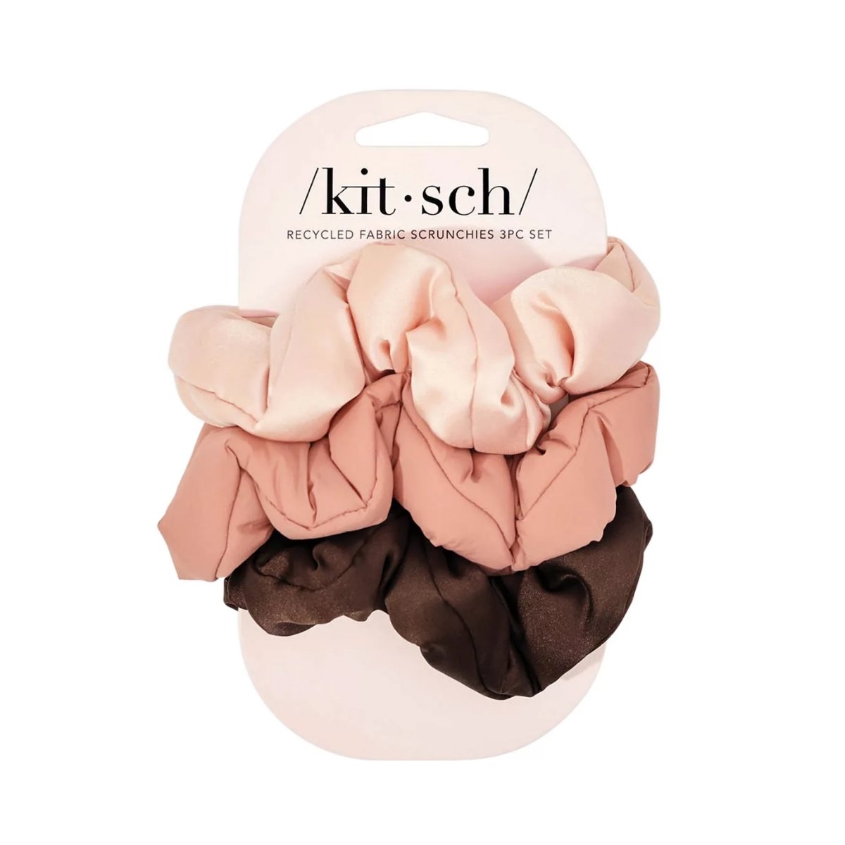 Click here for Kitsch Recycled Fabric Puffy Scrunchies 3pc Set -... prices
