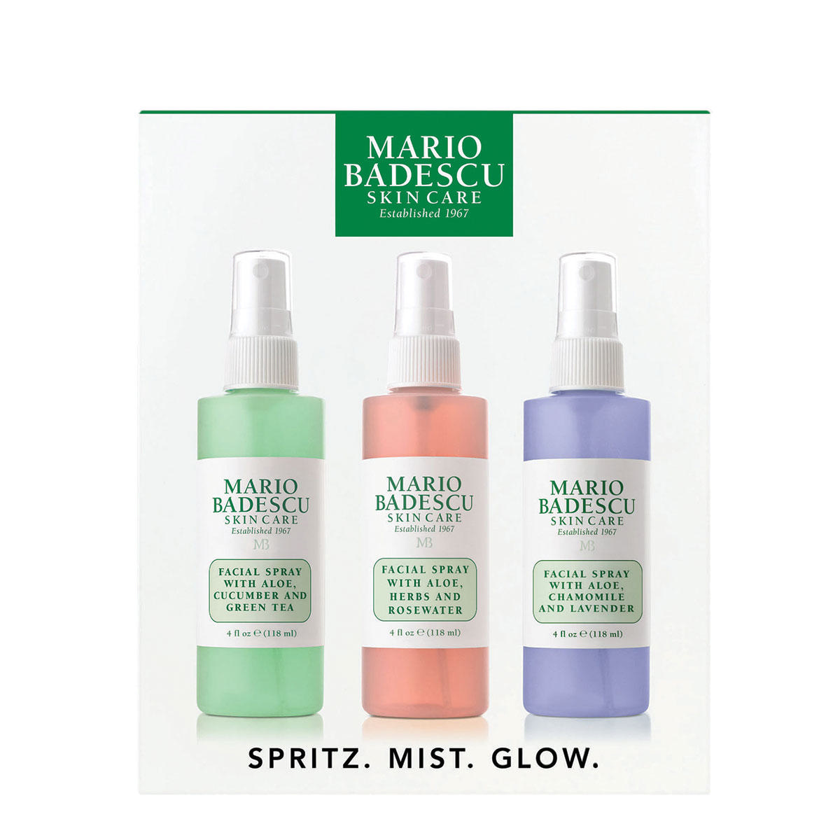 Click here for Mario Badescu Spritz. Mist. Glow. 3-Piece Kit prices