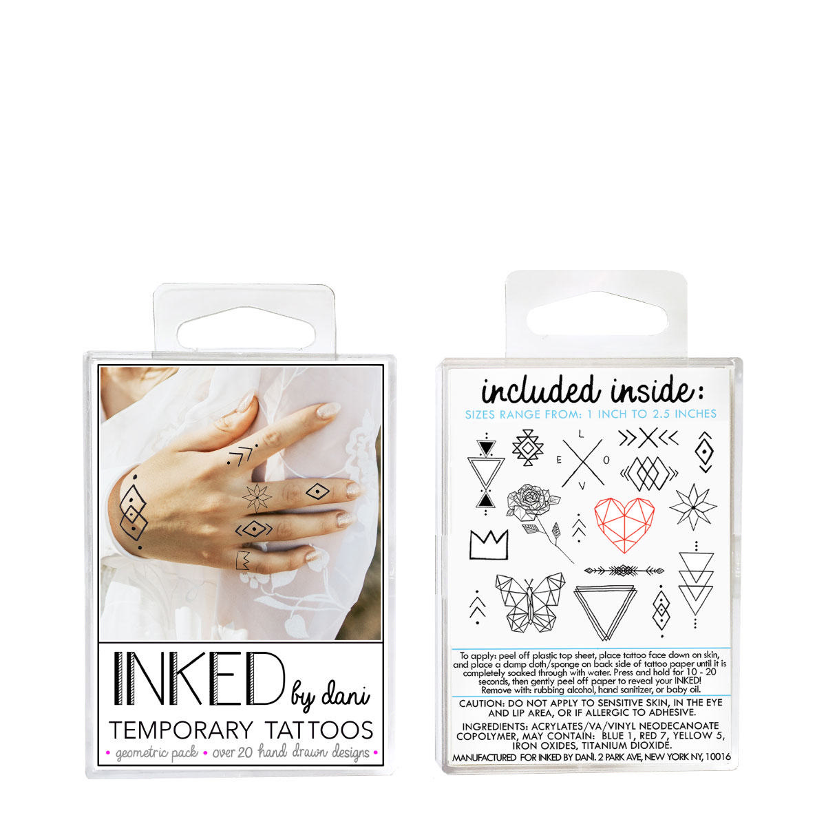 Click here for INKED by Dani Geometric Temporary Tattoos Pack prices