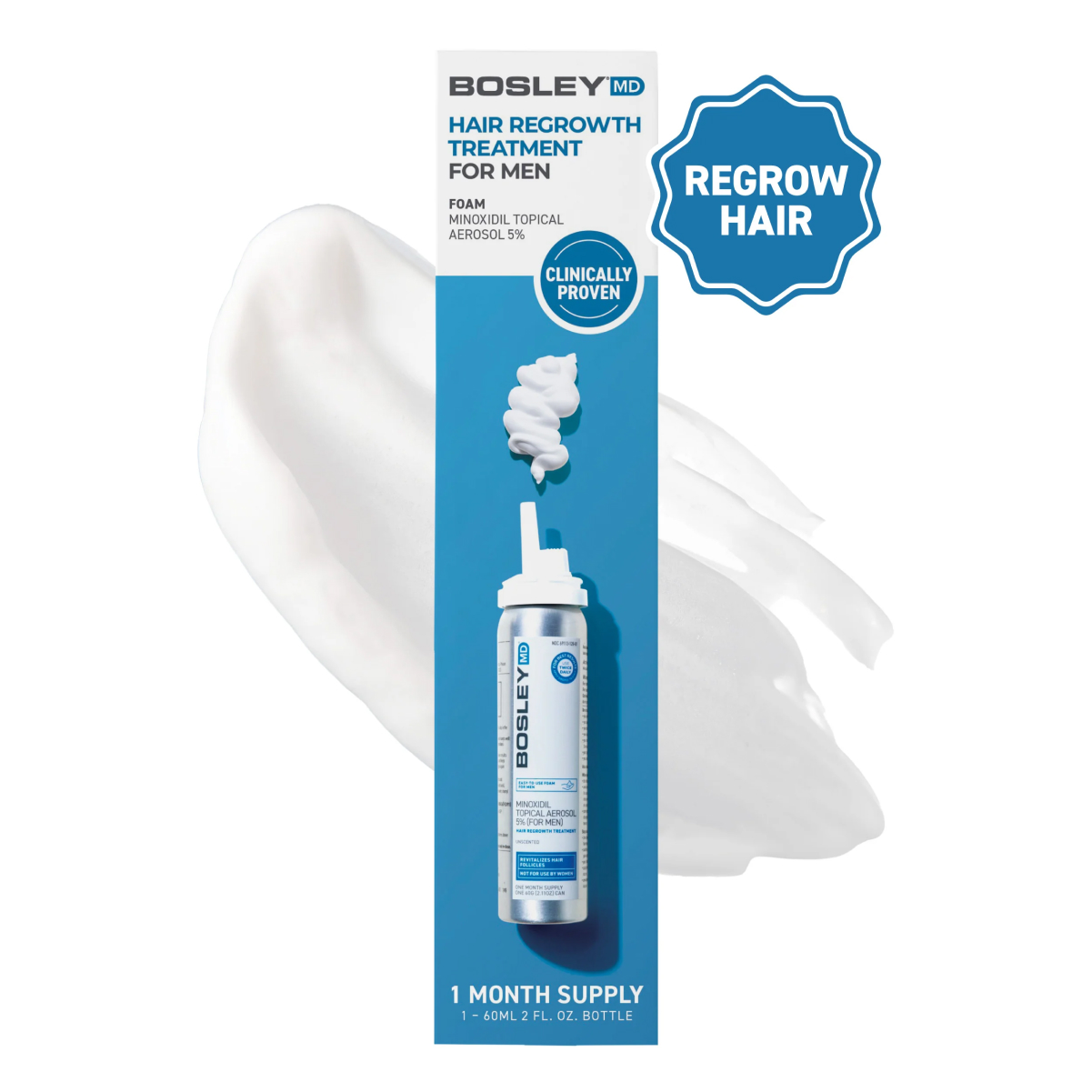 Click here for BosleyMD Mens Hair Re-growth Foam 5 Minoxidil prices