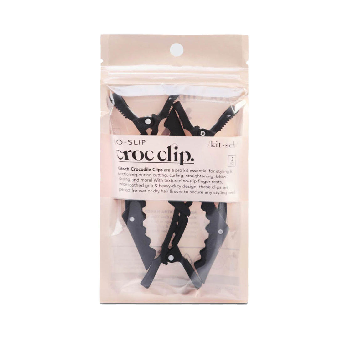Click here for Kitsch No Slip Crocodile Clip 3pc - Black prices