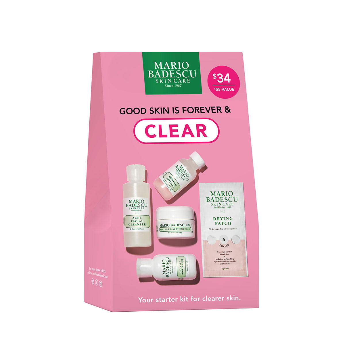 Click here for Mario Badescu Good Skin is Forever & Clear Kit prices
